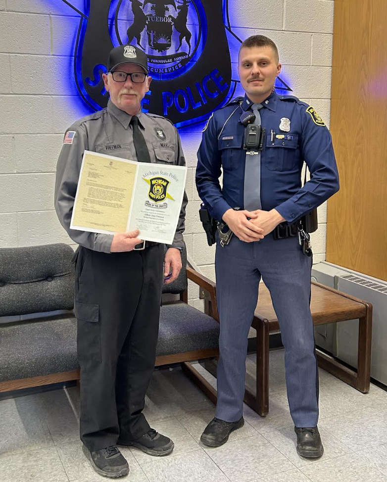 Marquette Corrections Officer Presented with MSP Award afterAssisting ...